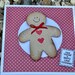Gingerbread Man Christmas Card, Handmade Christmas Card, Gingerbread ...