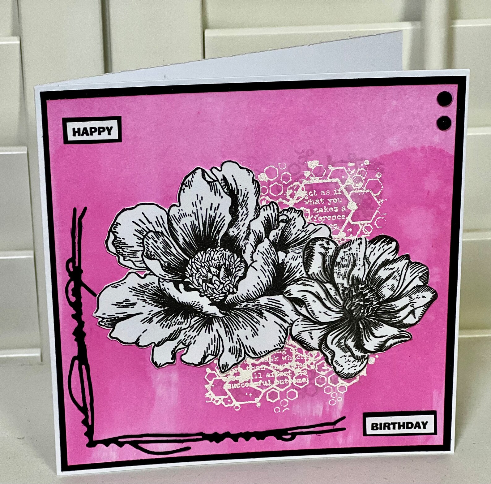 Floral Birthday Card, Flowers Birthday Card, Watercolour Birthday Card ...