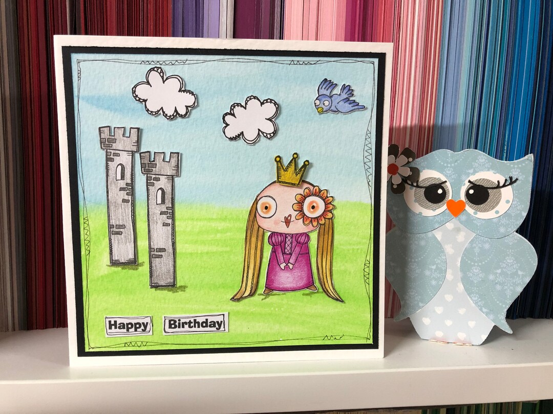 Rapunzel Birthday Card Princess Birthday Card Fairytale - Etsy