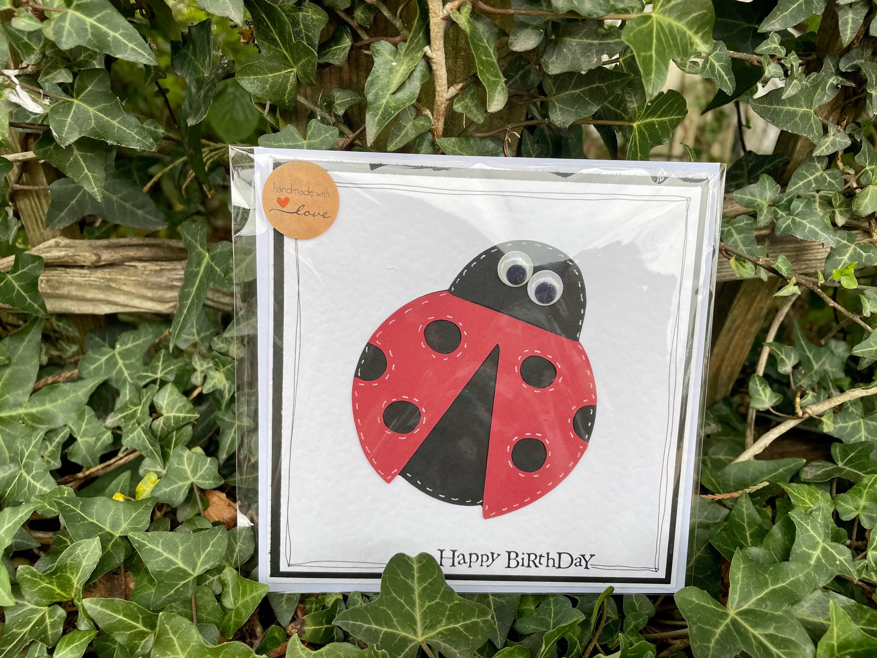 Ladybird Birthday Card, Handmade Birthday Card, Cute Birthday Card ...