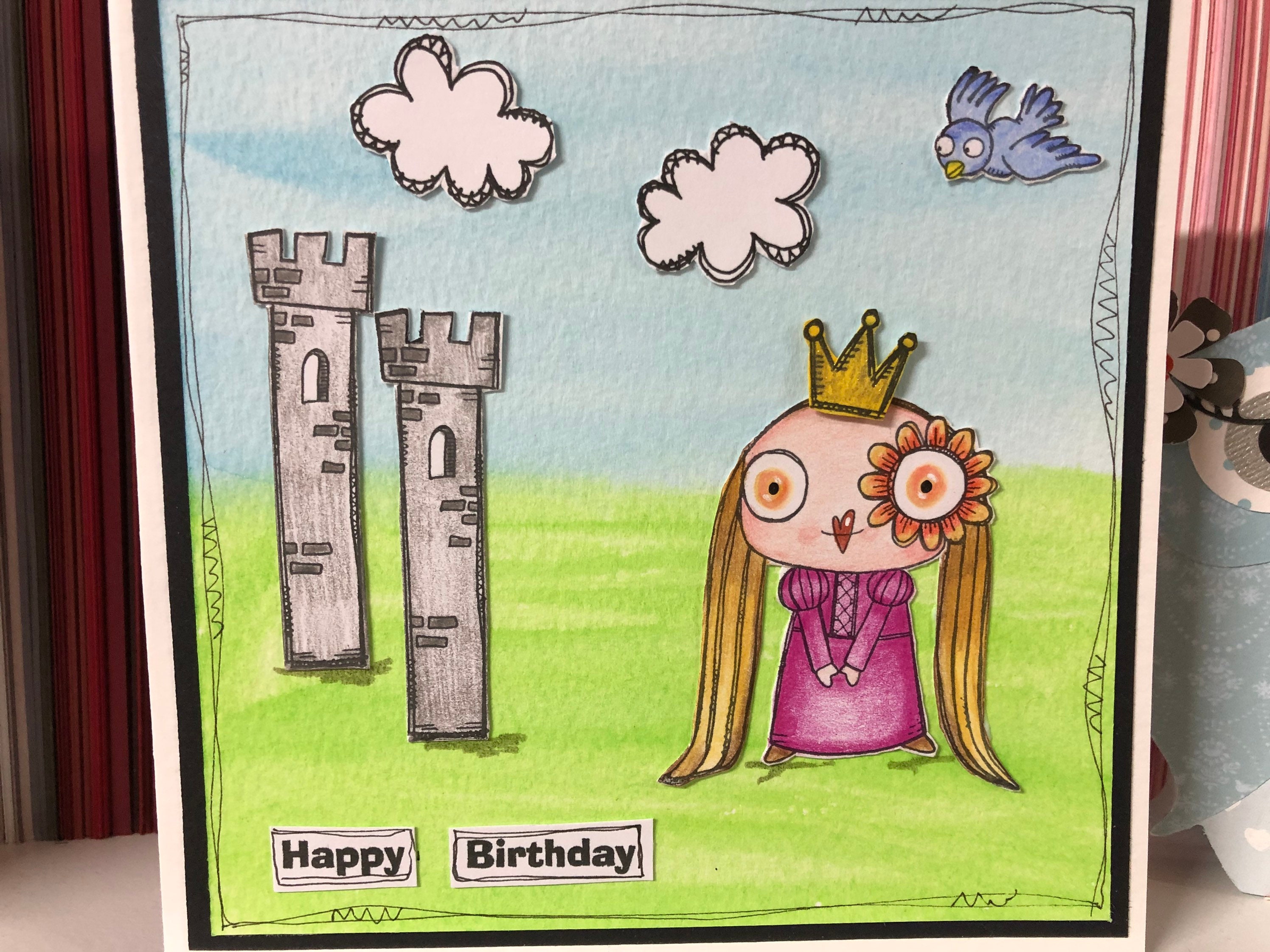 Rapunzel birthday card princess birthday card Fairytale - Etsy France