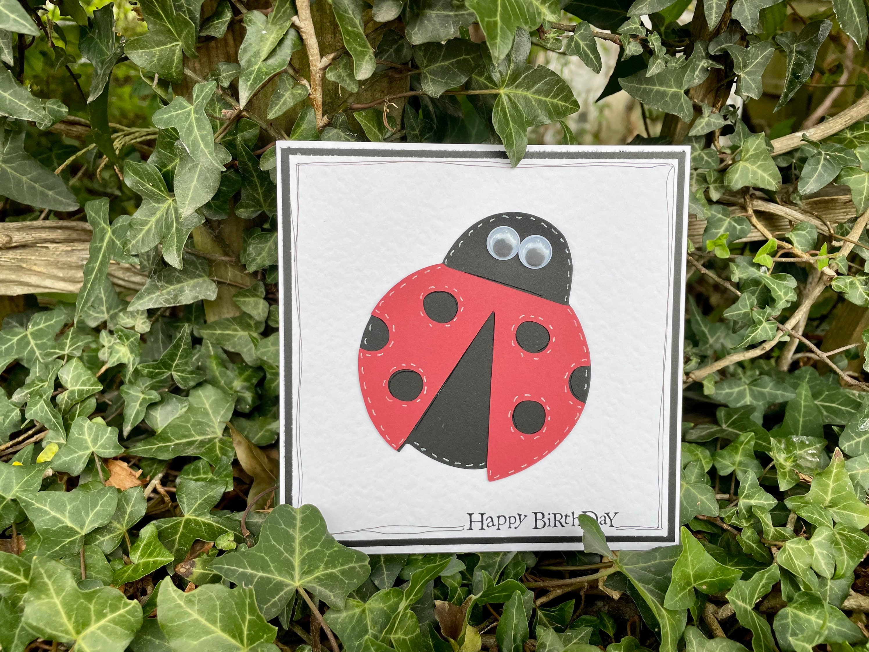 Ladybird Birthday Card, Handmade Birthday Card, Cute Birthday Card ...