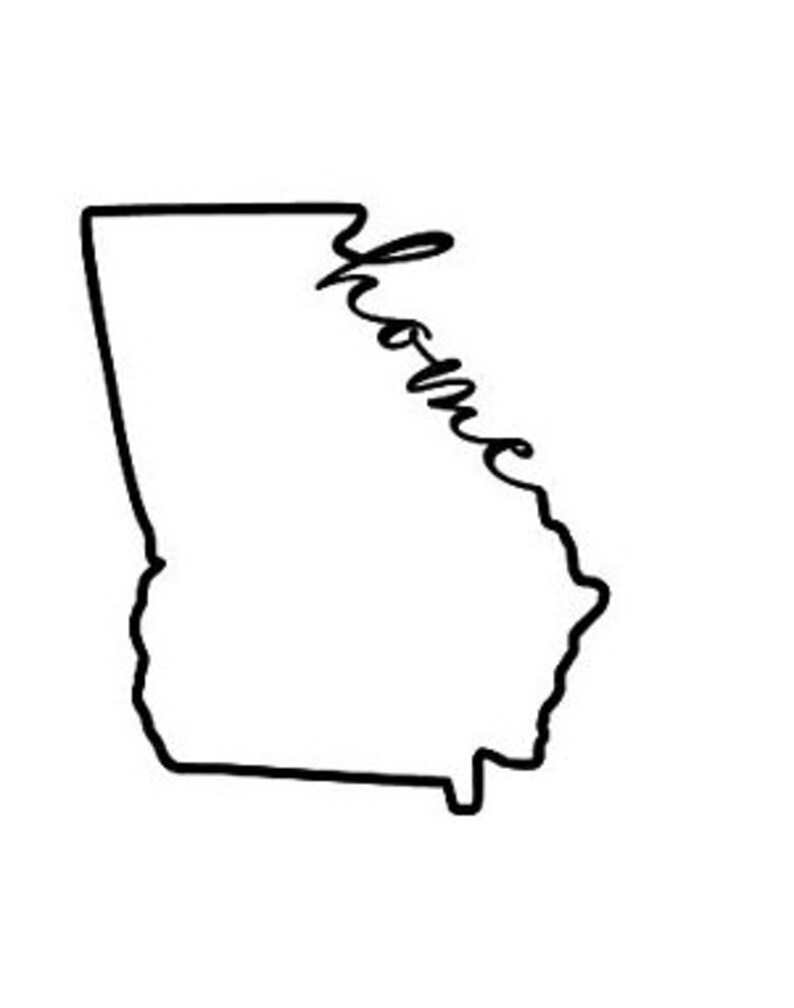 Elegant Georgia State Outline for DIY Projects - Etsy