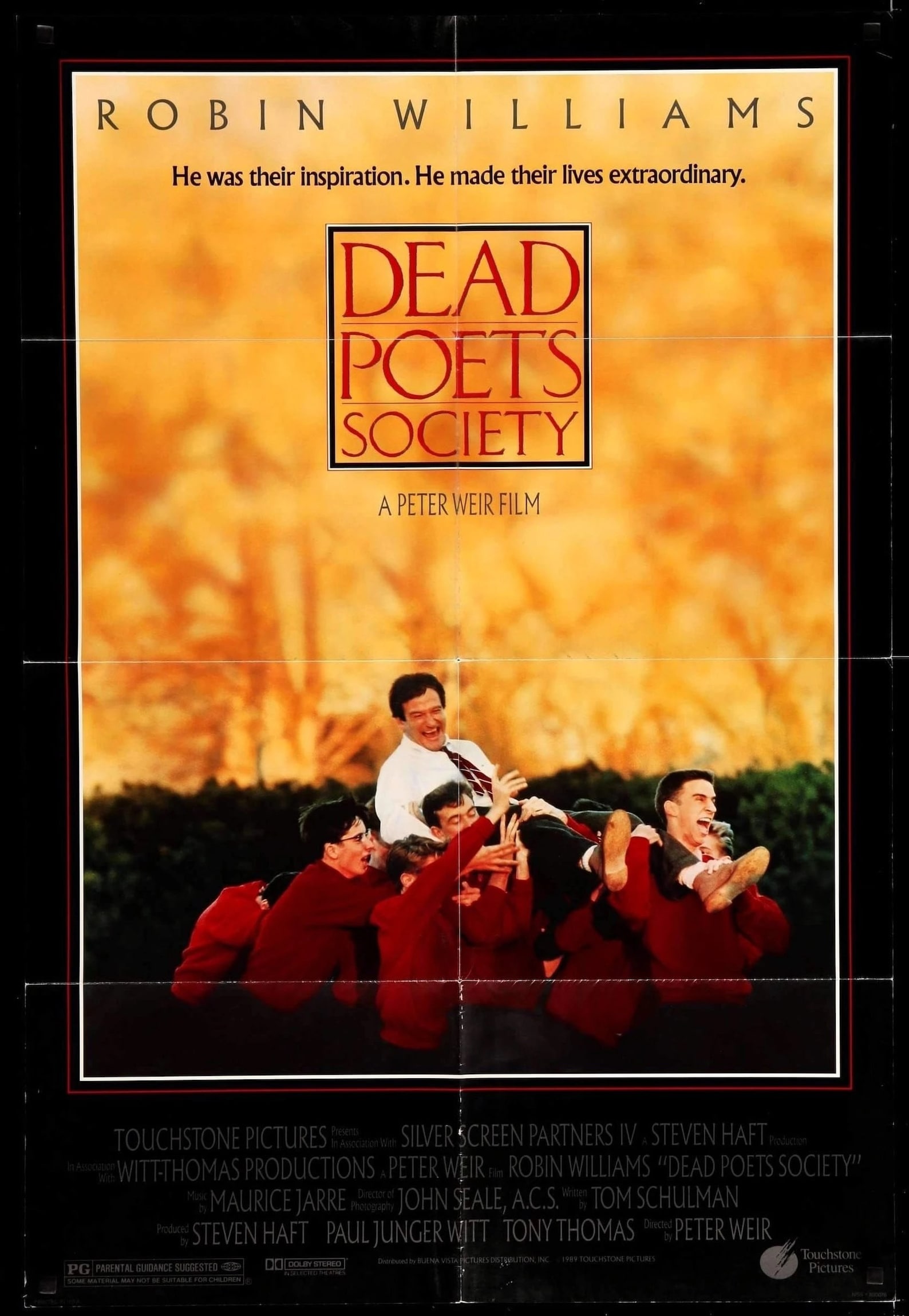Dead Poets Society - Screenplay Movie Poster (up to 24" X 36") - Robin ...