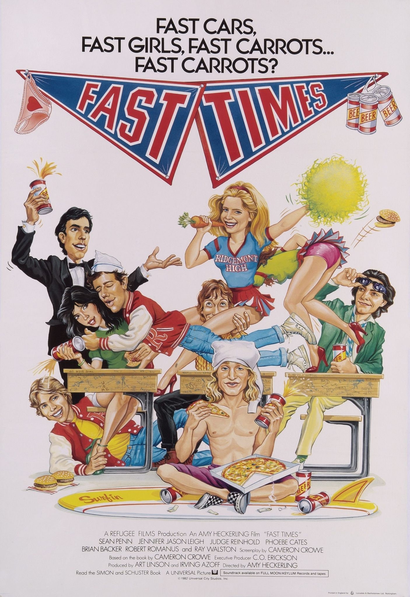 Fast Times at Ridgemont High Screenplay Poster: Spicoli Vs Mr. Hand - Etsy