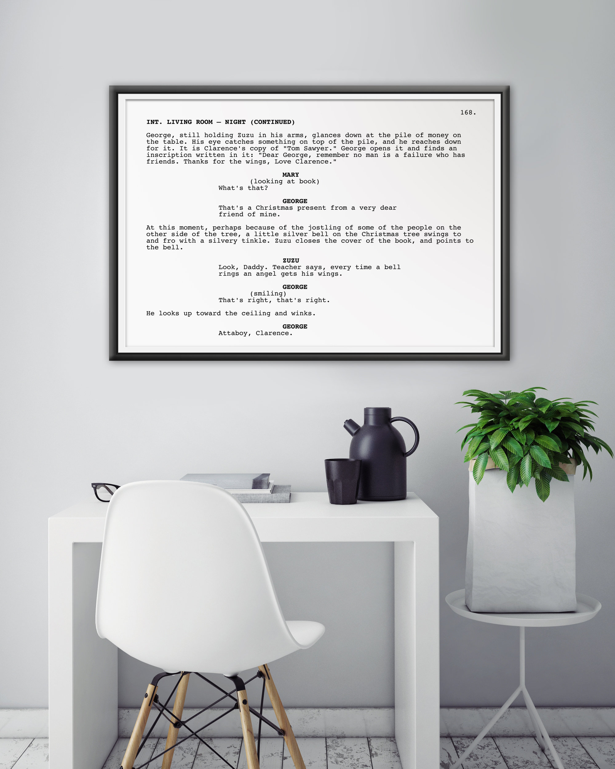 It's a Wonderful Life Screenplay POSTER up to 24x36 Film Movie Script ...