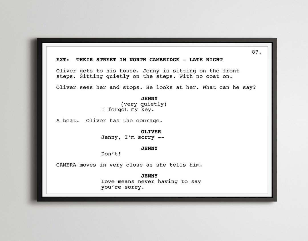 Love Story - Screenplay Movie Poster (up to 24" X 36") - 1970 - Ali ...