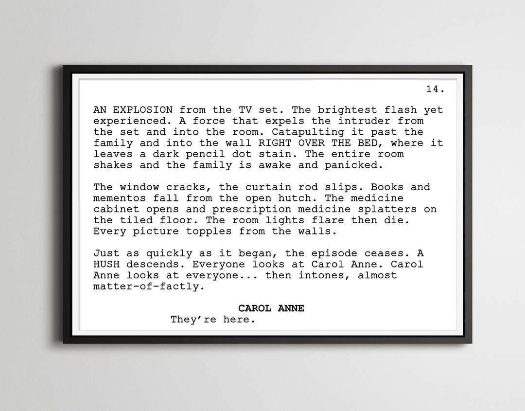 Poltergeist - Screenplay Movie Poster (up to 24" X 36") - 1982 - They ...