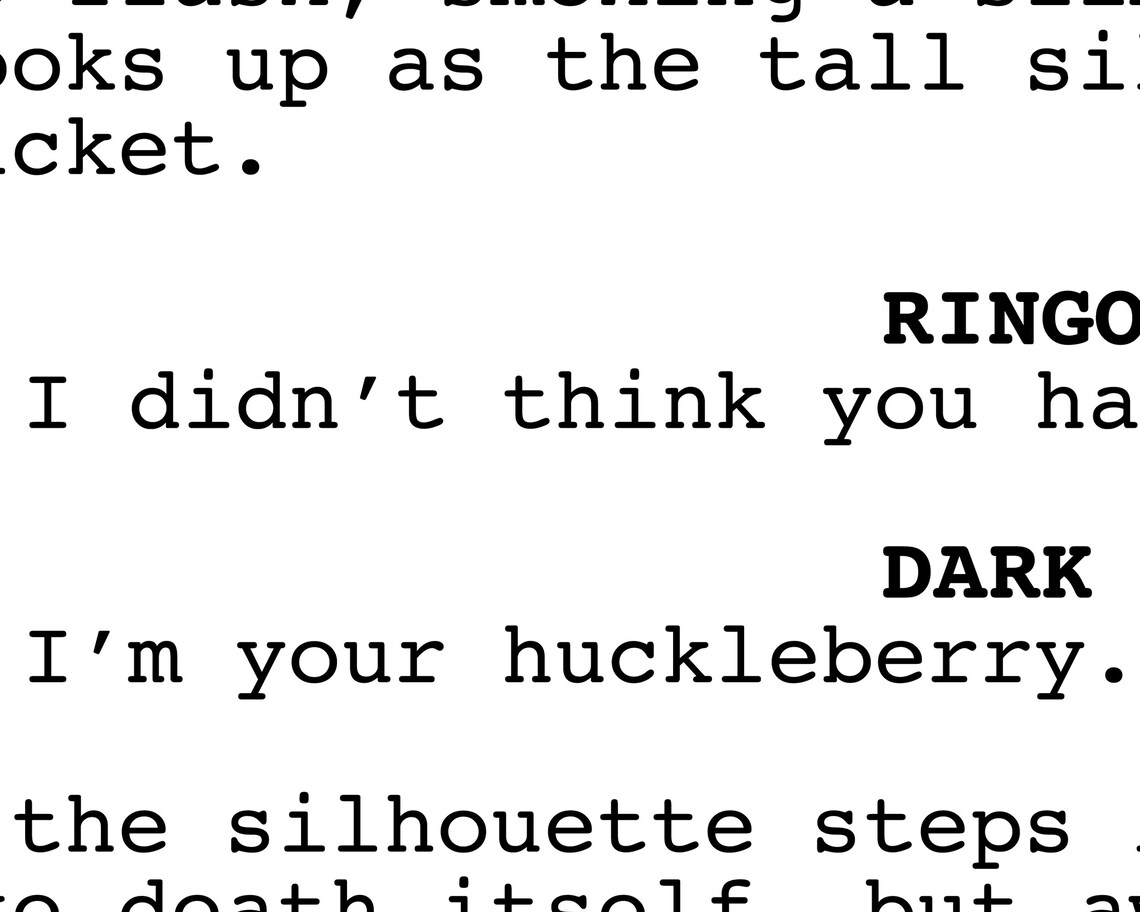 Tombstone Movie Script Poster: Huckleberry Scene - Val Kilmer Western ...
