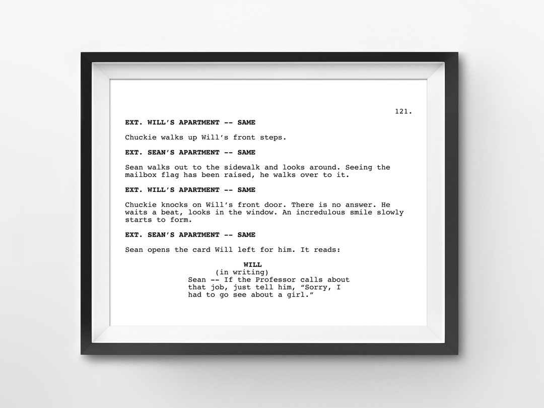 Scene From Good Will Hunting - (8" X 10" Digital Download) - Print at ...
