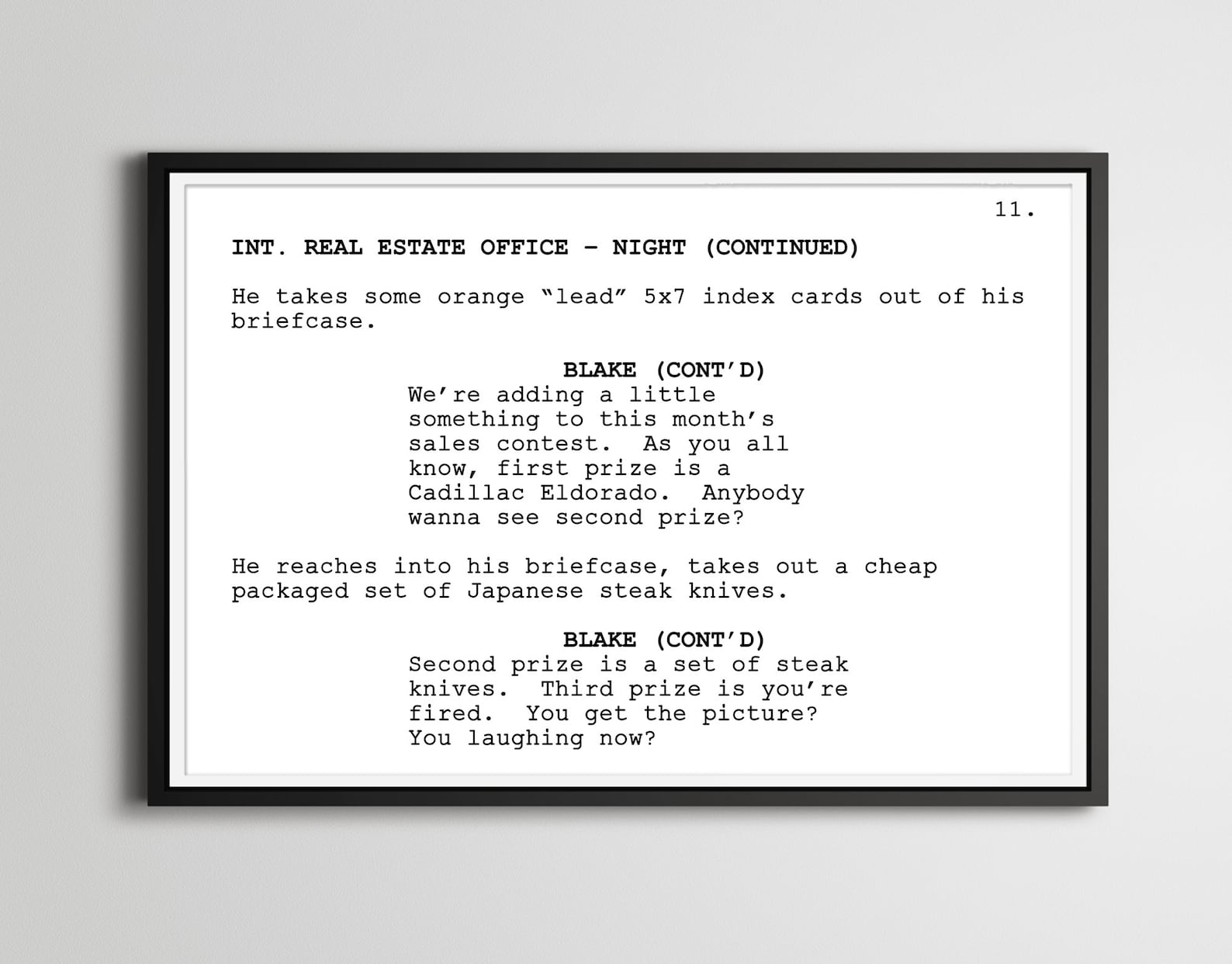 Glengarry Glen Ross - Screenplay Movie Poster (up to 24" X 36 ...