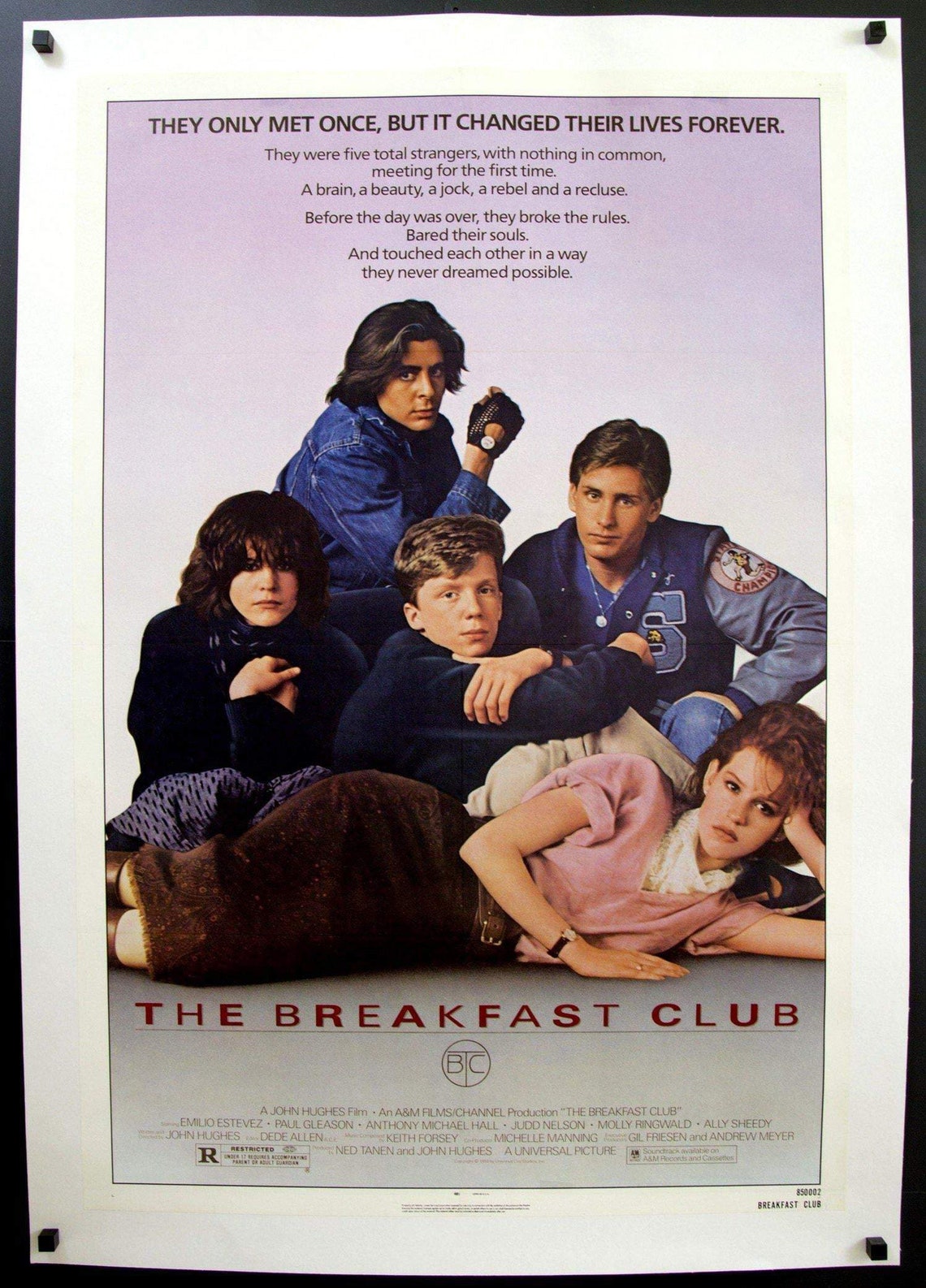 The Breakfast Club Screenplay POSTER up to 24 X 36 Minimal Film Script ...