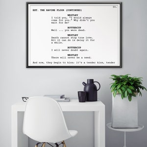 Princess Bride - Screenplay Movie Poster (up to 24" X 36") - Westley ...