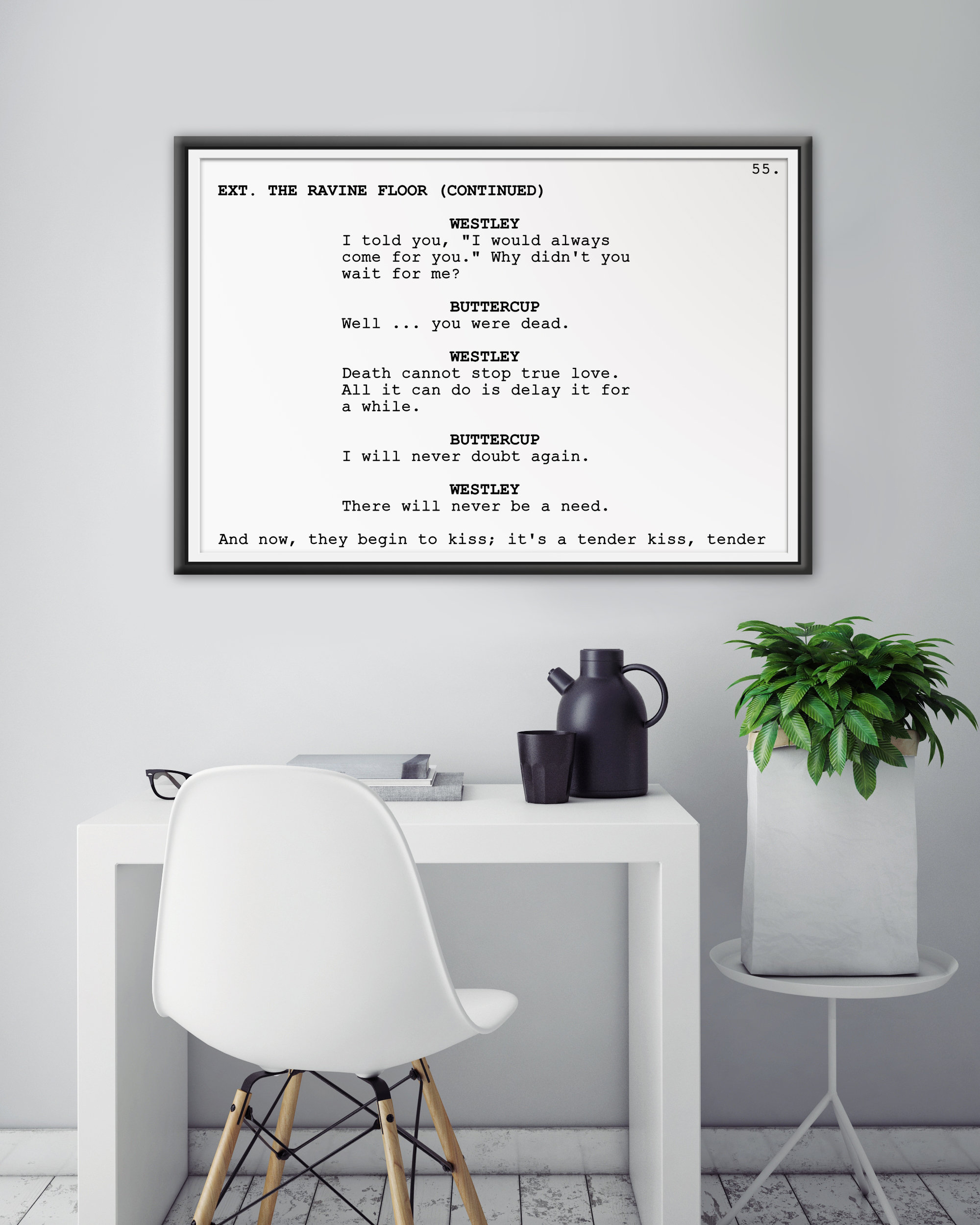 Princess Bride - Screenplay Movie Poster (up to 24" X 36") - Westley ...