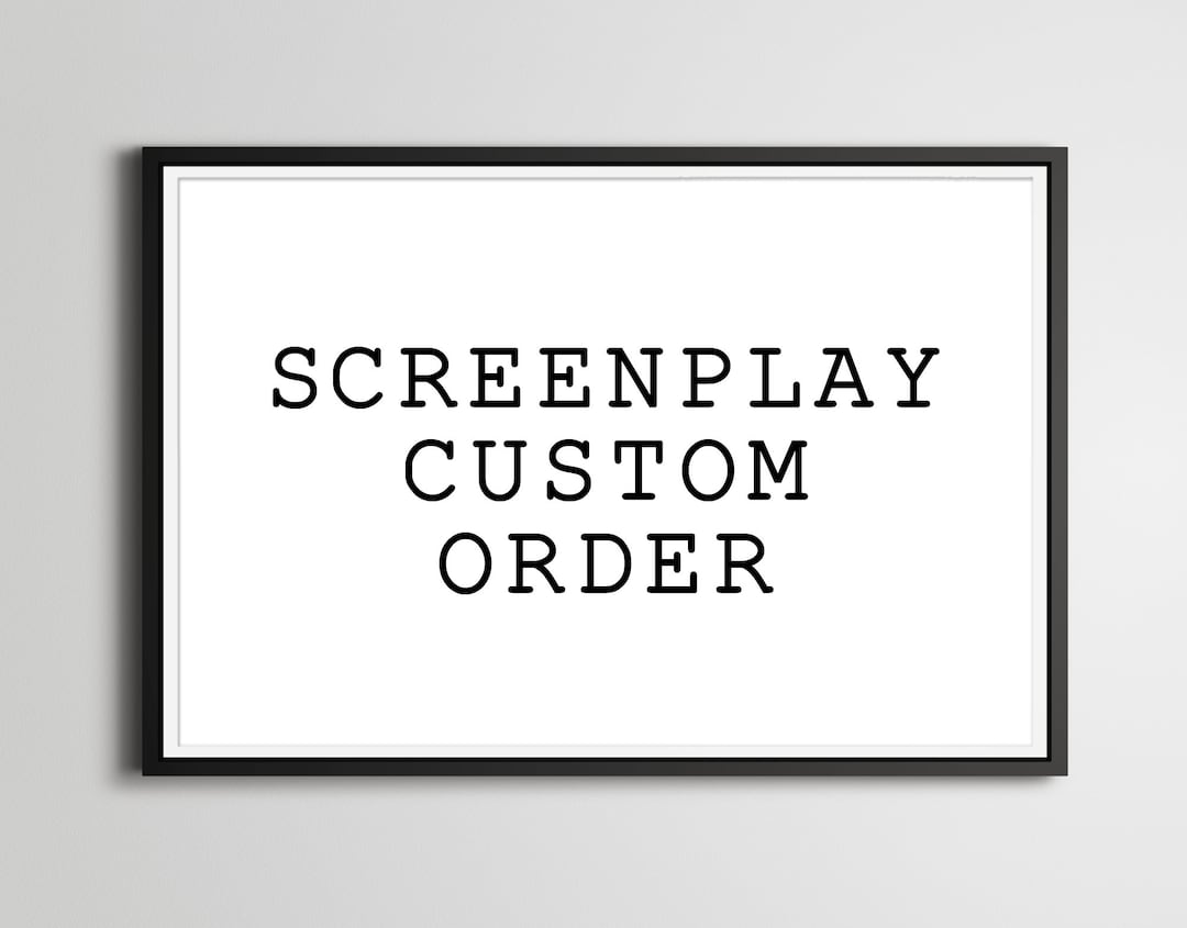 Custom Screenplay Poster: Minimalist Film Script Art - Etsy