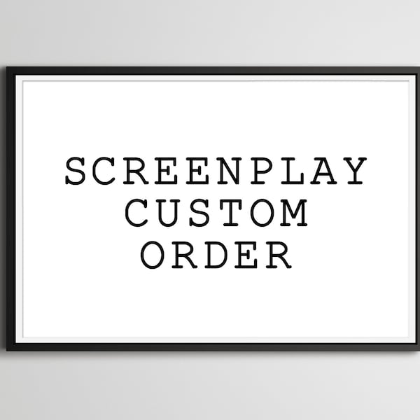 Custom Script Poster - Etsy
