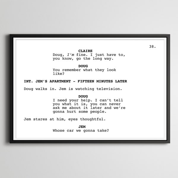 Movie Script Print - Etsy