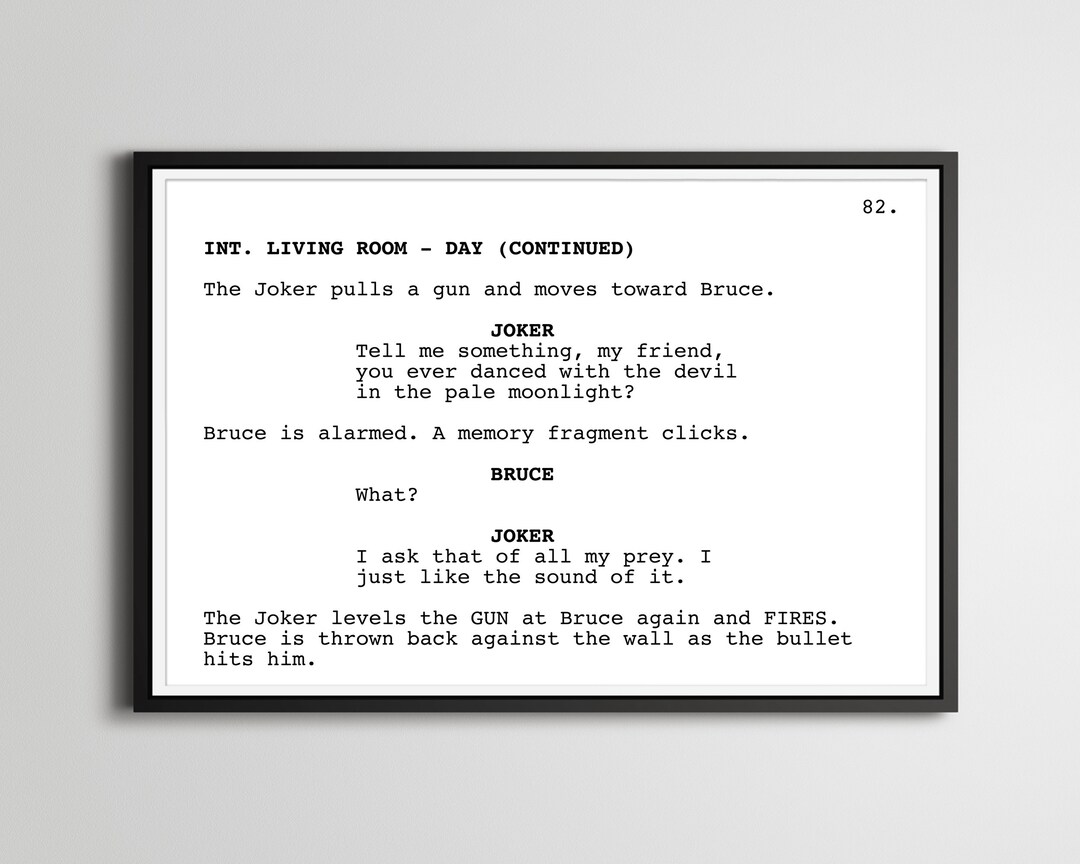 BATMAN (1989) Screenplay POSTER! (up to 24" X 36") - Joker - Devil ...