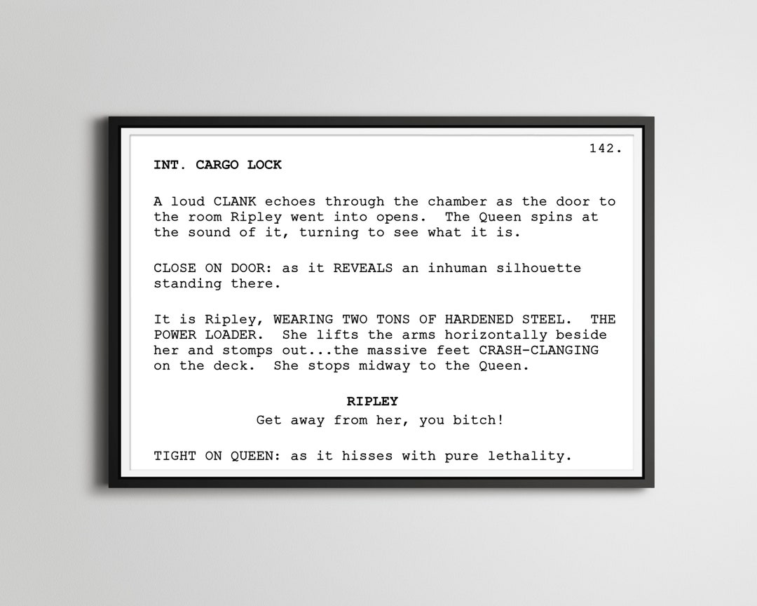 Aliens Screenplay Movie Poster (up to 24" X 36") - Power Loader - Queen ...