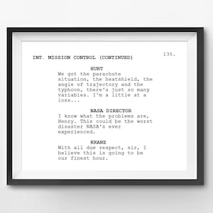 Apollo 13 Screenplay Scene (8x10 Digital Download) - Print at Home ...