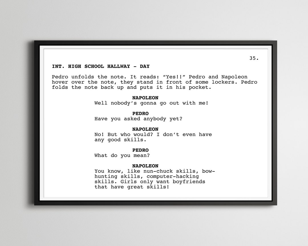 Napoleon Dynamite Screenplay Movie Poster (up to 24" X 36") - Art ...
