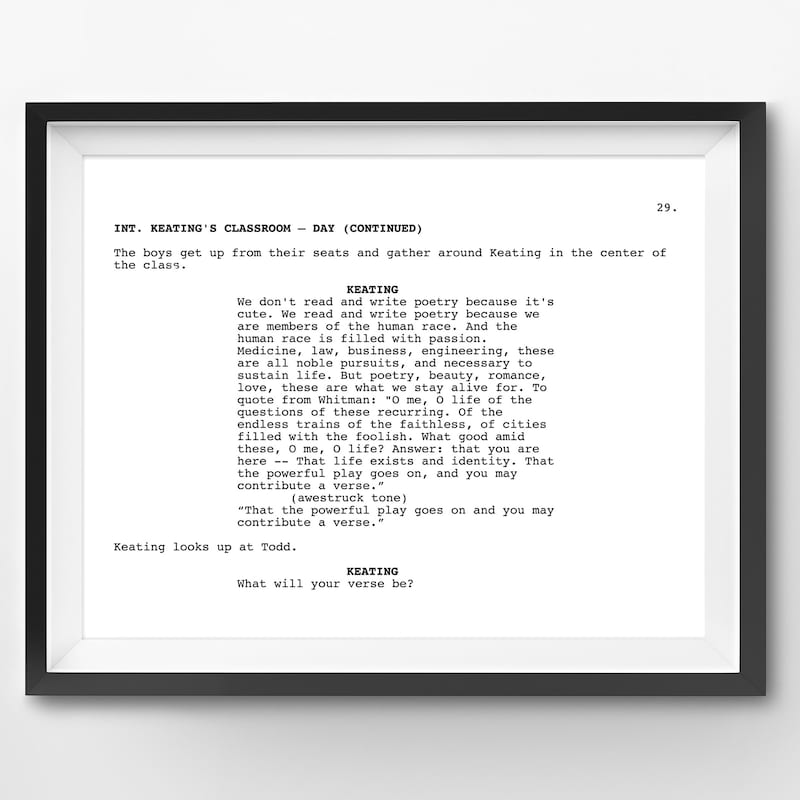 Dead Poets Society - Etsy