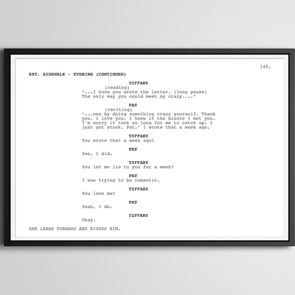 Movie Script Print - Etsy