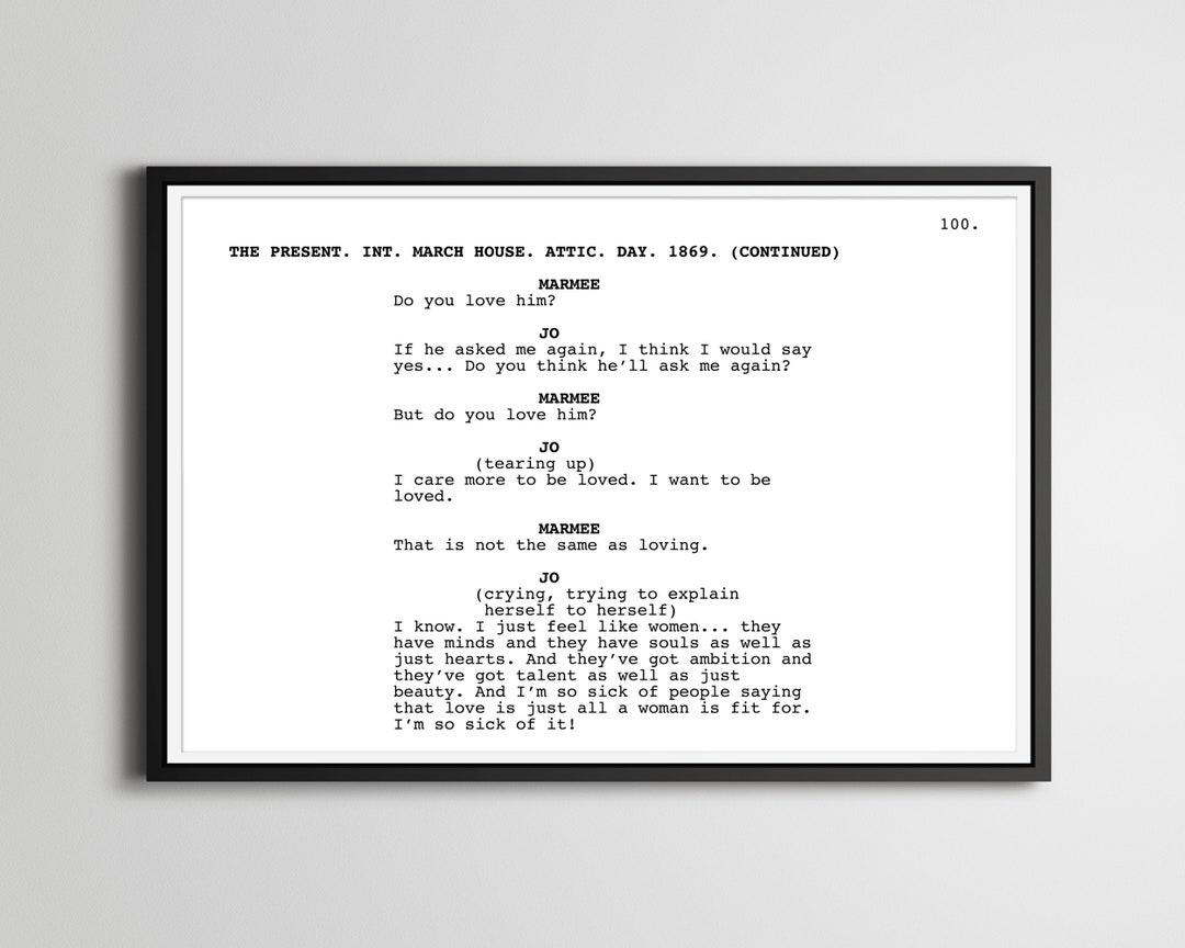 Little Women - Script POSTER! (up to 24" X 36") - 2019 Movie - Film ...