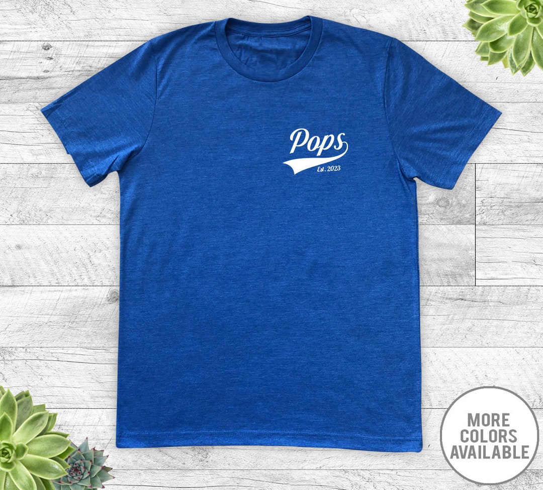 Pops Est. Year Shirt, Pocket Design T-shirt Personalized Pops T-shirt ...