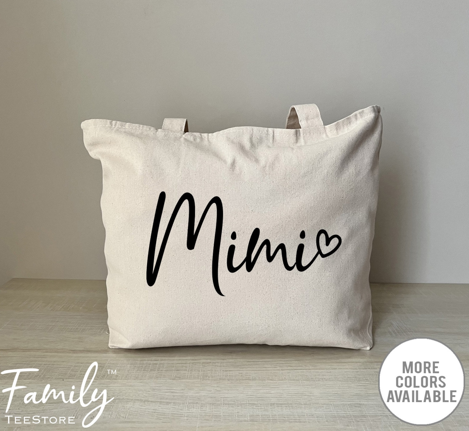 Mimi Heart Zippered Tote Bag Mimi Tote Bag Mimi Gift - Etsy