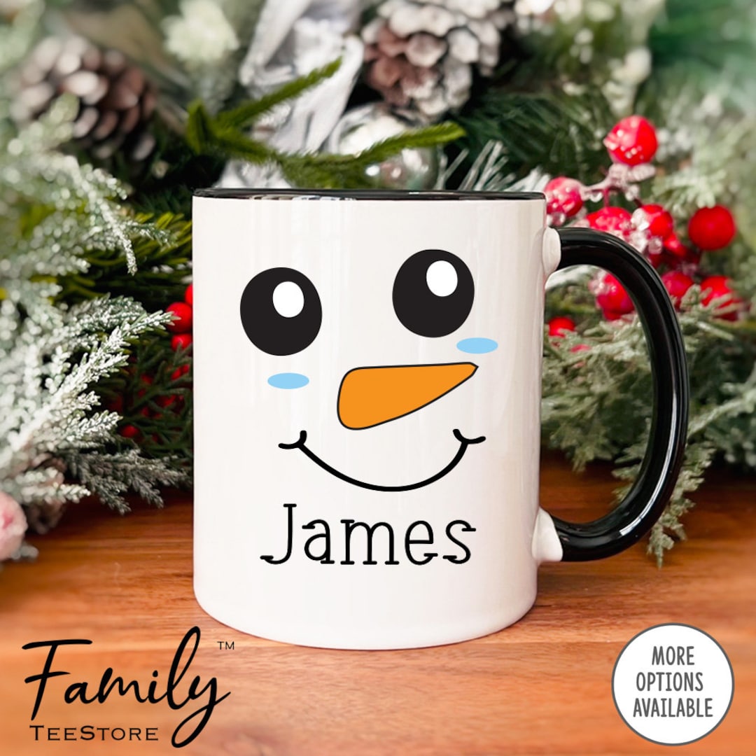 Snowman Face Mug - Personalized Christmas Mug - Secret Santa Gift ...