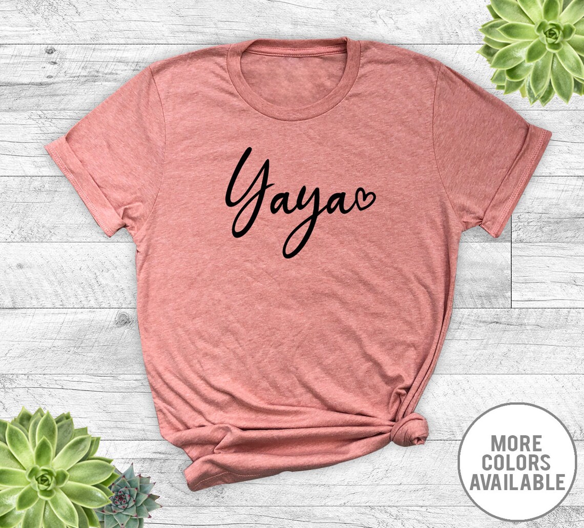 Yaya Heart Unisex T-Shirt Yaya Shirt Yaya Gift Gift | Etsy
