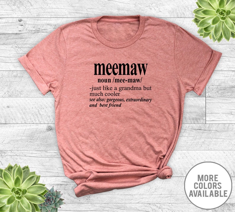 Meemaw Noun Unisex T-shirt Meemaw Shirt Meemaw Gift - Etsy