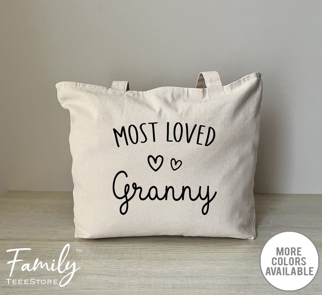 Most Loved Granny Zippered Tote Bag Granny Tote Bag Granny Gift Gifts ...