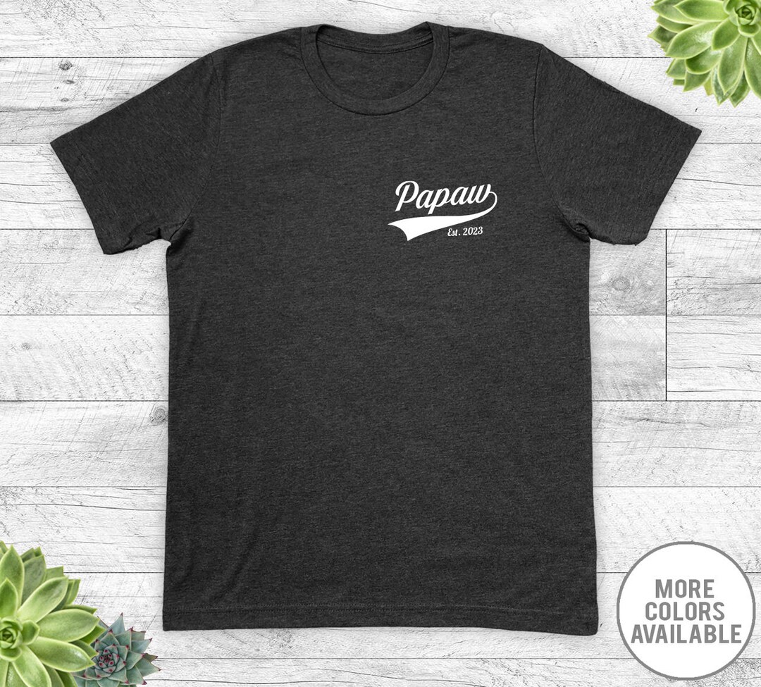 Papaw Est. Year T-shirt, Pocket Design Tee, Personalized Papaw Shirt, Papaw Father's Day Gift - Etsy