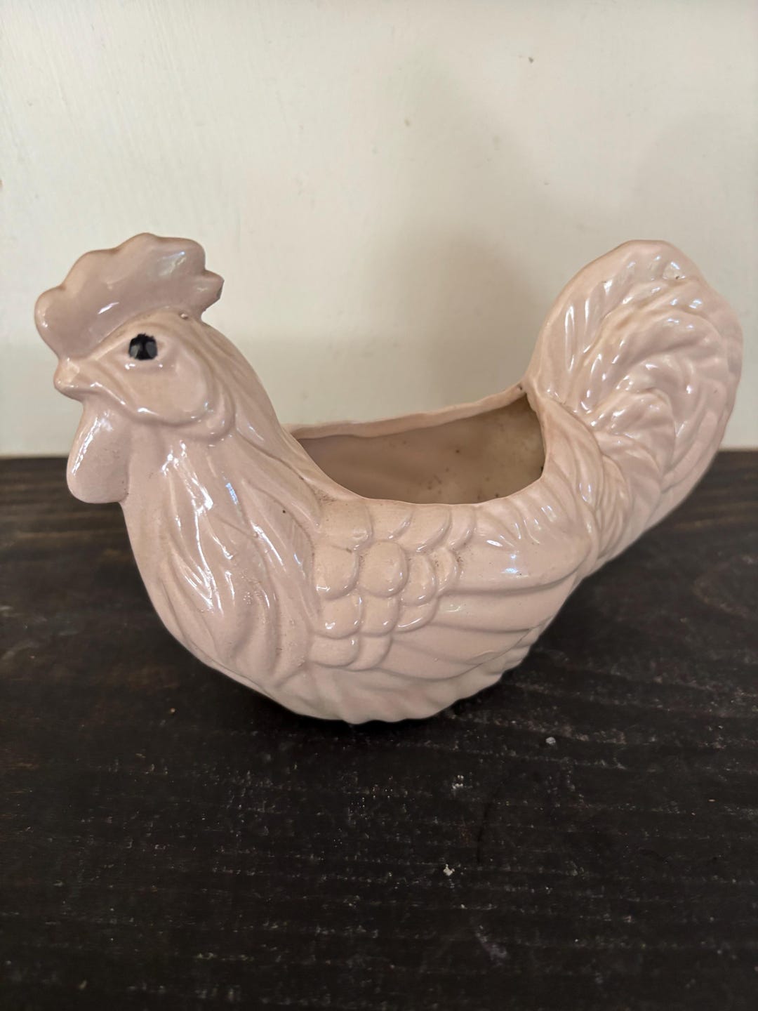 Vintage Ceramic Chicken Planter - Etsy