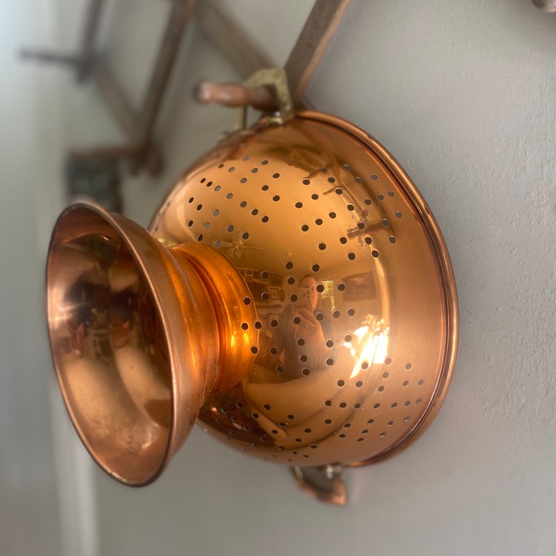 Copper Colander - Etsy