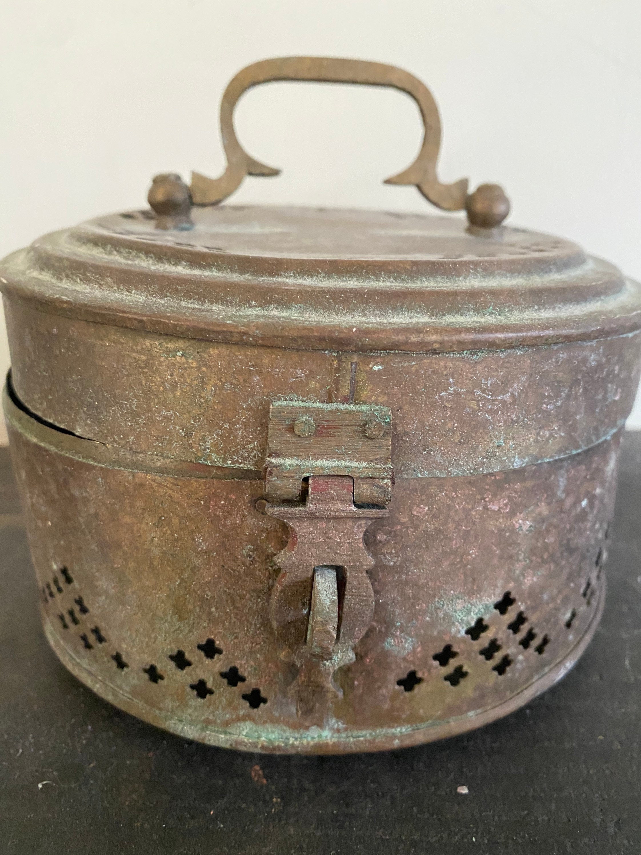 Vintage Brass Oval Potpourri Cricket Box - Etsy