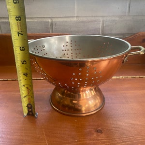 Vintage Copper Colander - Etsy