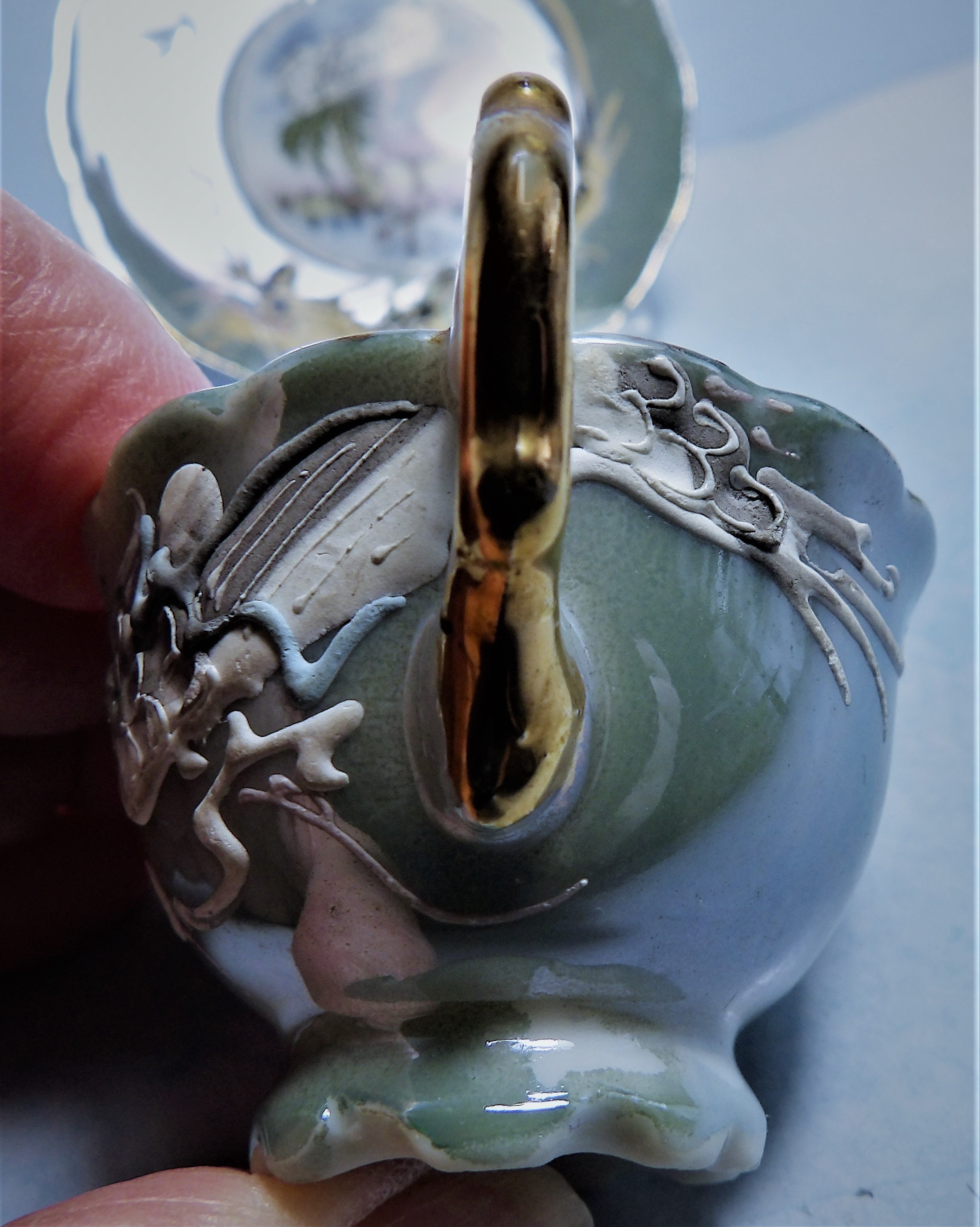 Mid Century Modern Dragonware, Mini Cup & Saucer, Florida Souvenir - Etsy