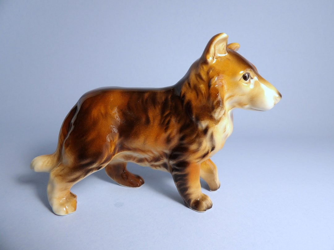 Collie Dog Figurine Made in Japan - Etsy