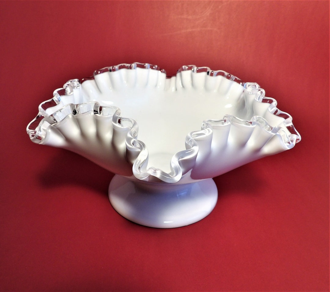 Fenton Silvercrest Crimped Bowl Number 7425 - Etsy
