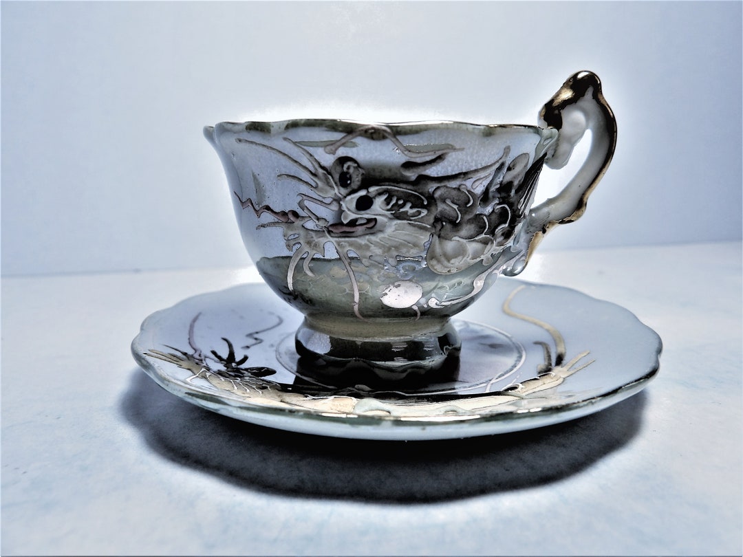 Mid Century Modern Dragonware, Mini Cup & Saucer, Florida Souvenir - Etsy