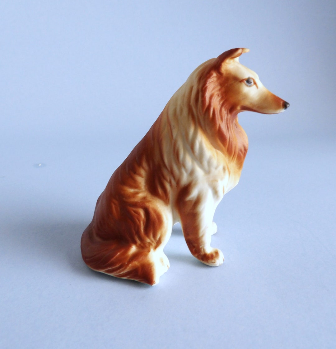 Collie Dog Figurine Made in Taiwan - Etsy