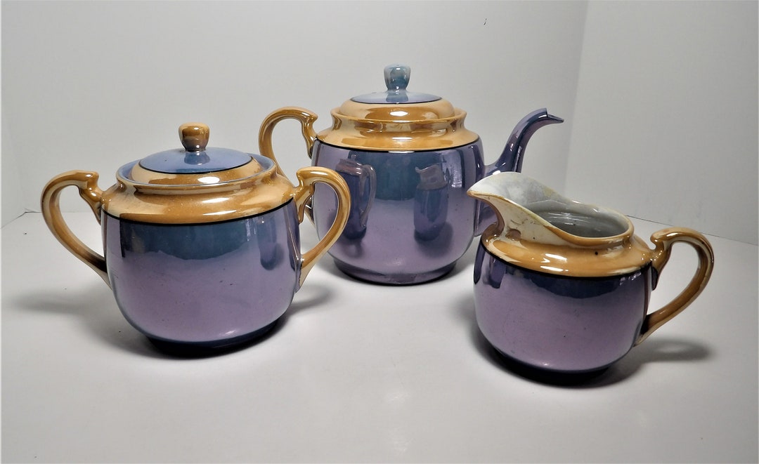 Noritake Lustreware Teapot Sugar and Creamer Noritake Japan - Etsy