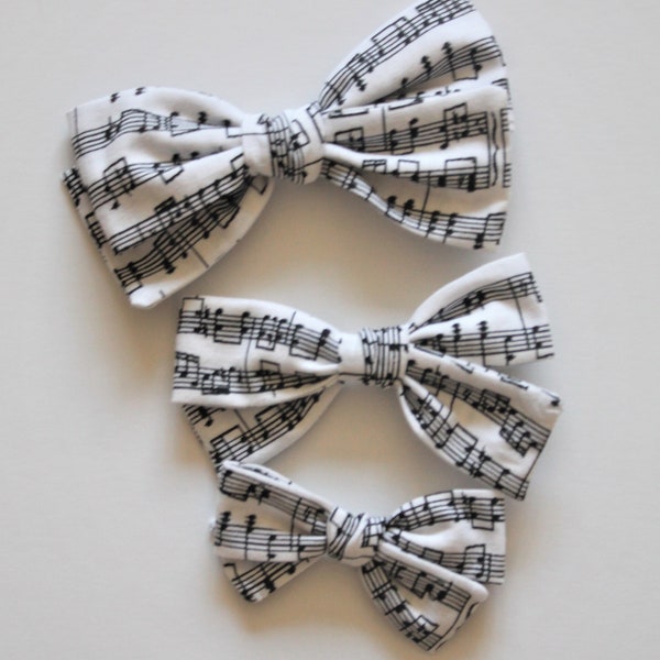 Music Hair Bow - Etsy