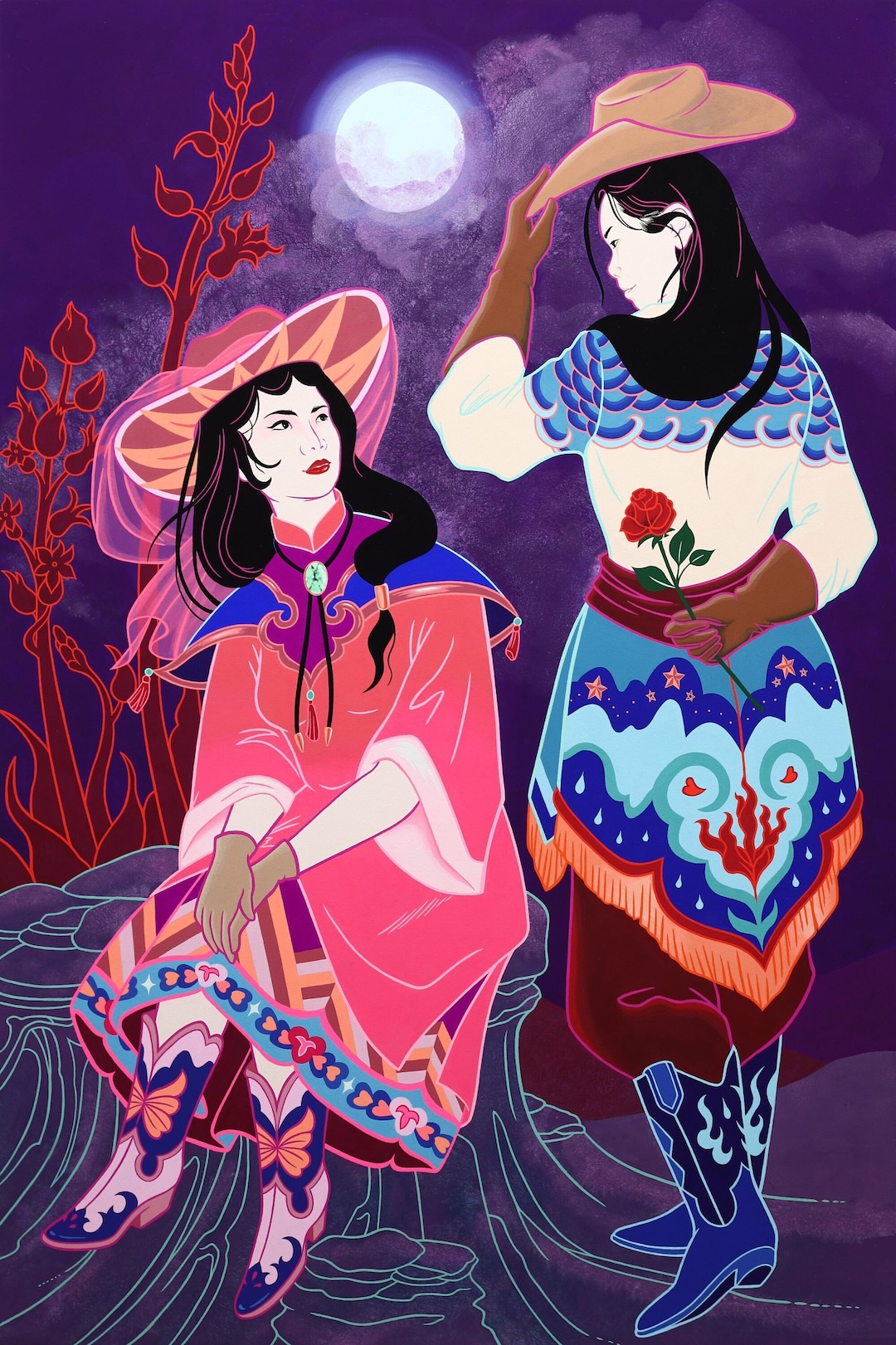 Mrs and Mrs Kam - Archival Art Print - Etsy