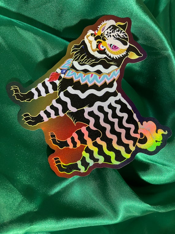 Electronics & Accessories Decals & Skins Laptop Black Lion holographic ...