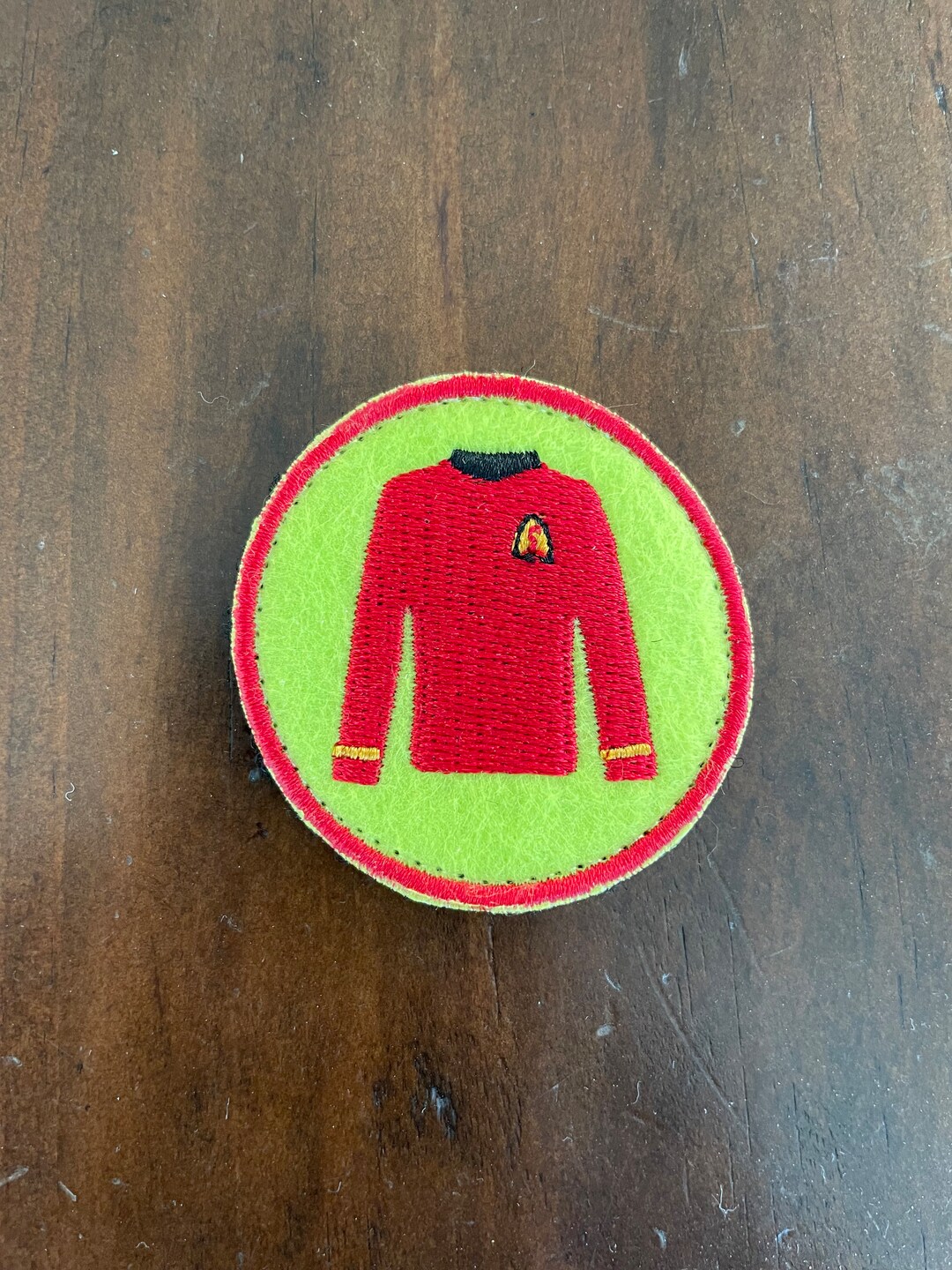 Red Shirt (anti)merit Badge With Loop Backing - Etsy