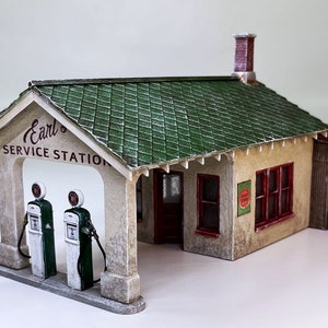 O/on30 1:48 Earl’s Service Station Model Kit for Diorama, Model ...